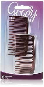 Amazon.com : Goody WoMens Classics Mock Tort Comb, Side, 0.51 Inch, 2 ...