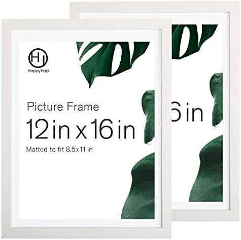 HappyHapi 12x16 Inch Picture Frames, Set of 2 Wooden Picture Frames ...
