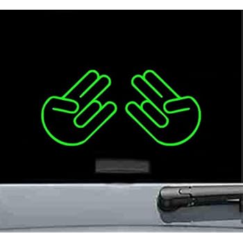 Amazon.com: Shocker Hand Sign Car Decal / Sticker - Lime Green: Automotive