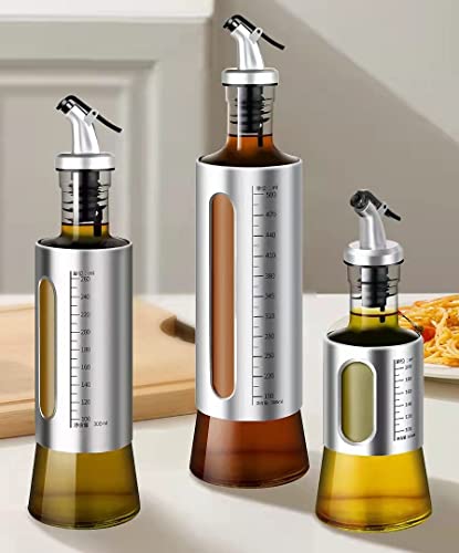 JIUXCF 17 oz oil dispenser (2 Pack), olive oil bottle dispenser with ...