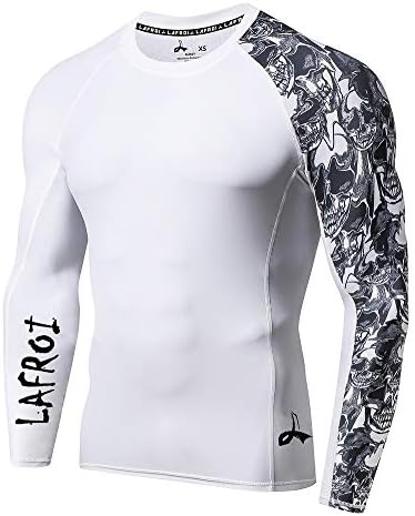 LAFROI Men's Long Sleeve UPF 50+ Baselayer Skins Performance Fit ...
