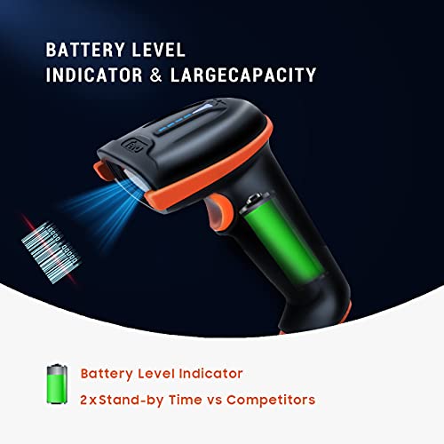 Tera Barcode Scanner Wireless and Wired with Battery Level Indicator 1D ...