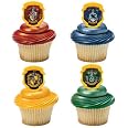 Amazon.com: Harry Potter - Hogwarts Houses Cupcake Rings - 24 pc by ...