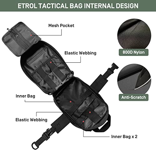 ETROL Tactical Ifak Pouch MOLLE Admin Pouches,Utility First Aid Medical ...