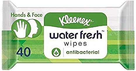 Kleenex Water Fresh Wipes Antibacterial Sheets, Pack of 40: Amazon.co ...