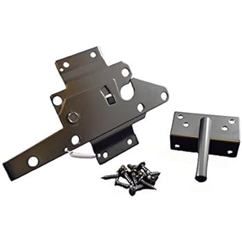 Amazon.com: Black Commercial Grade Stainless Steel Two-way Gate Latch ...