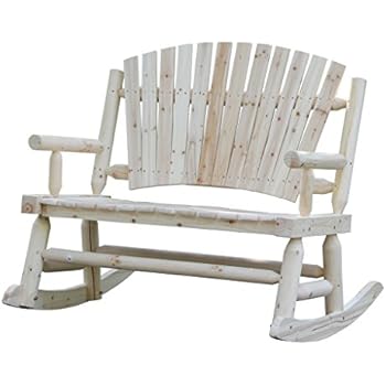 Amazon.com : Outdoor Seats 2 Porch Double Rocker Rocking Chair White ...