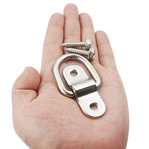 TooTaci 4 Pack D Ring Tie Down Anchors Lashing Rings, 1/4'' D-Rings Anchor 1200 lbs Capacity ...