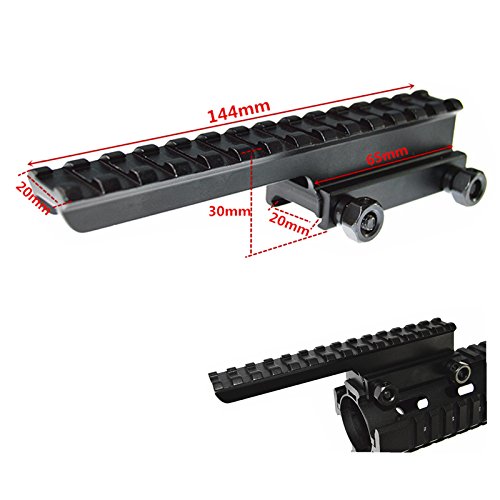 FIRECLUB Anodized Aluminum 1" Offset Weaver Picatinny High See Thru ...