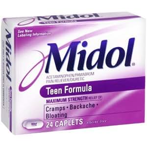 Amazon.com: Special pack of 5 MIDOL TEEN FORM MAX STRENGTH 24 CAPLETS ...