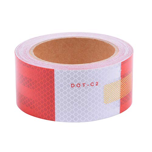 Brightplus 2"x 30' DOT-C2 reflective Tape Waterproof self-adhesive trailer reflector reflective ...