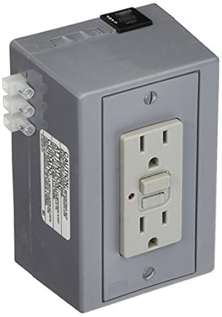 Hubbell DRUBGFI15HCB5 DIN Rail Box, 15 amp, GFCI, Gray, Horizontal with ...