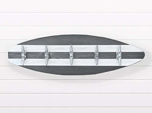 Amazon.com: 28" Surfboard Coat Rack with Boat Cleats as Hooks Driftwood ...