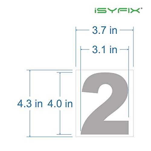 Black Vinyl Number 2 (Two) Stickers – 6 Pack 4-Inch Self Adhesive ...
