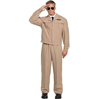 Amazon.com: Adult Men's World War II Halloween Costume Brown: Clothing
