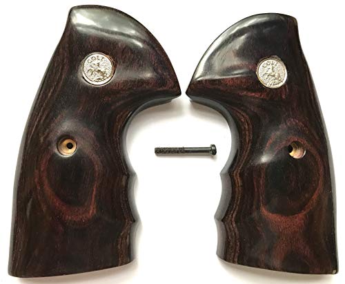 Gun Grip Supply Colt Python Grips Rosewood with Silver Medallions ...