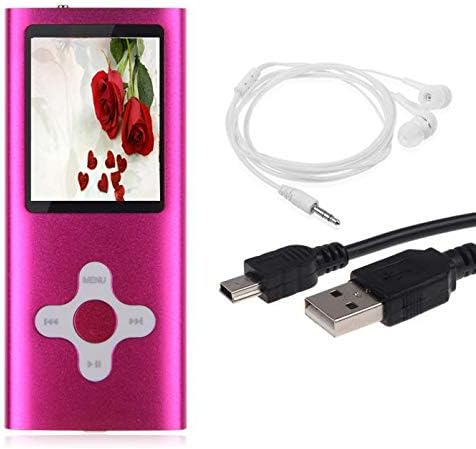 MP4 Player with 8 Giga Memory -1.8 inch Screen Pink Color with charger ...
