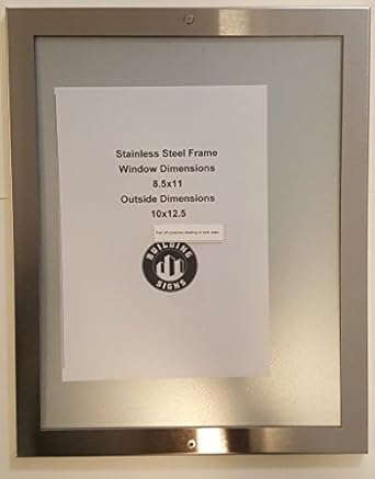 ELEVATOR PICTURE FRAME 8.5X11 stainless Steel: Amazon.com: Industrial ...