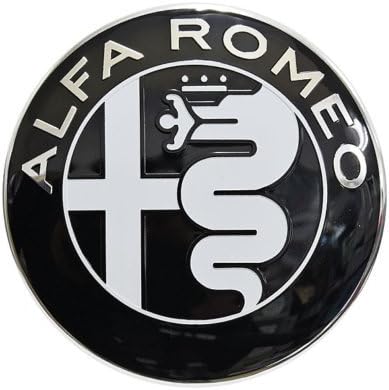 1 Alfa Romeo Front or Rear Badge, Black & White Fits: Giulietta 159 ...