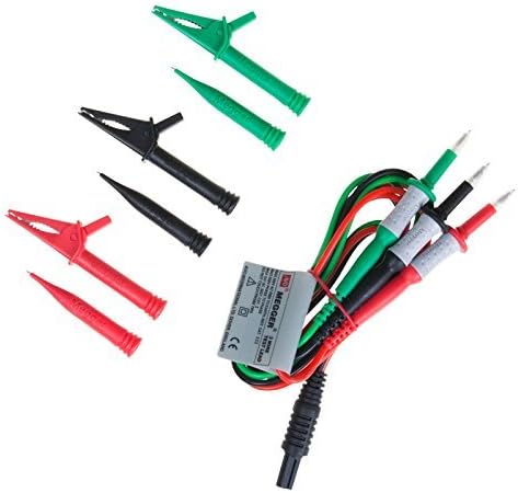 Megger 3 Wire Test Lead Set (Red/Black/Green Probes, Leads & Crocodile ...