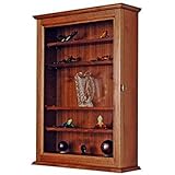 Amazon.com: Curio Display Case Wall Cabinet Made of Sapele Hardwood in ...