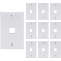 Amazon.com: VCE 1 Port Keystone Wall Plate UL Listed (10 Pack), Single ...