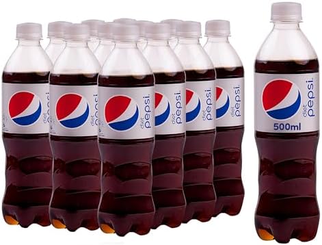 Diet Pepsi Carbonated Soft Drink Plastic Bottle, 500 Ml, Pack Of 12 ...