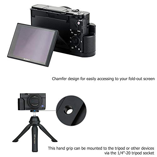 JJC Solid Metal Hand Grip Secure Handle Bracket for Sony RX100 VII RX100VII RX100M7 DSC-RX100 ...
