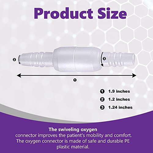 Oxygen Tubing Swivel Connector - 10 PCS Cannula Connectors, Avoid Tube ...