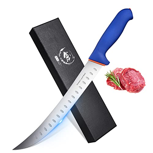 DRAGON RIOT Premium Butcher Breaking Knife, 10 Inch Curved Cimeter ...