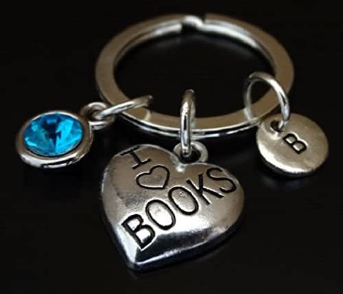 Amazon.com: I love Books Keychain, Book Keychain, Book Key chain, Book ...