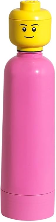 LEGO Drinking Bottle, Medium Pink: Amazon.co.uk: Kitchen & Home