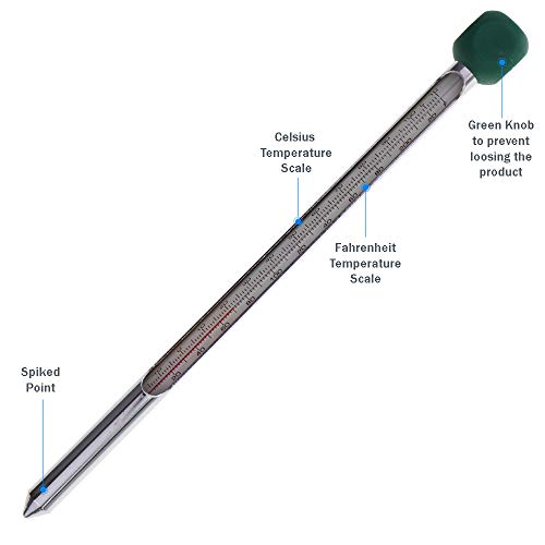 Soil Thermometer 210mm Aluminium - Monitor Soil Temperature Prior To ...