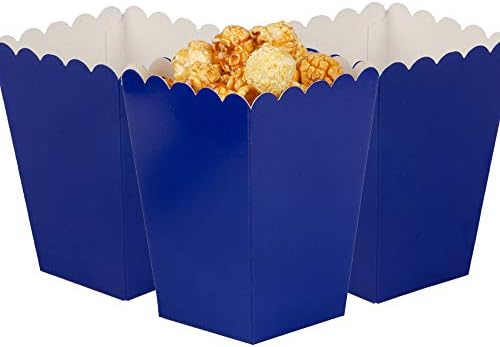 ZOOYOO Navy Blue Mini Paper Popcorn Boxes for Party,Pack of 24 price in ...