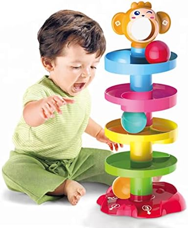 Ball Drop and Roll Swirling Tower for Baby and Toddler Development ...