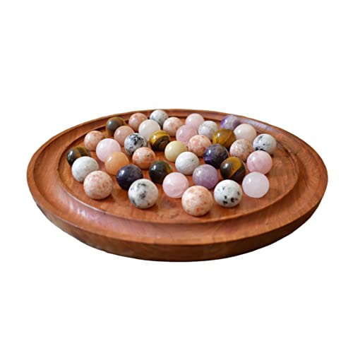 Wooden Authentic Vintage Handmade Solitaire 12" inches Board Game Set ...