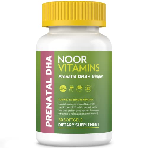 Noor Vitamins Halal Prenatal Vitamins with DHA and Folic Acid ...