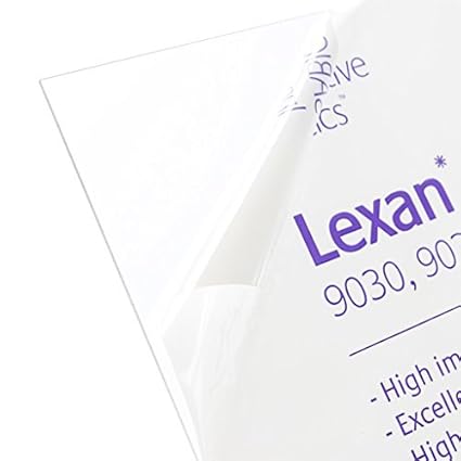 Lexan Sheet - Polycarbonate - .118" - 1/8" Thick, Clear, 24" x 48 ...