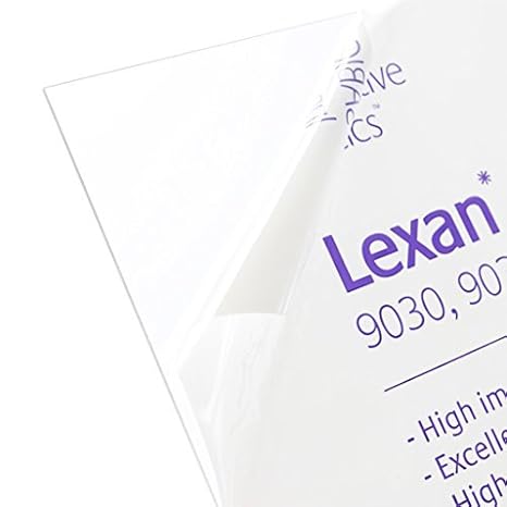 Lexan Sheet - Polycarbonate - .118" - 1/8" Thick, Clear, 24" x 48 ...