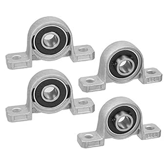 Saiper 4pcs KP08 Pillow Block Mounted Ball Bearing (Diameter 8mm Bore ...