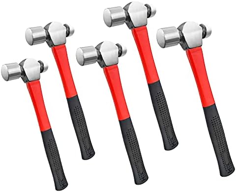 C&T 5-Piece Ball Peen Hammer Set, 8, 12, 16, 24, 32oz–Fiberglass ...