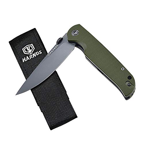 Harnds Vanguard CK7207 Folding Knife Compact EDC with D2 Steel Blade ...