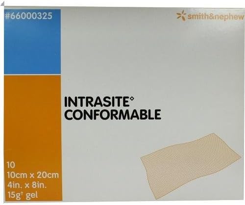 Intrasite Conformable 10×20 cm 10 Apósitos – Curación de Heridas ...