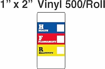 GC Labels-V-RTK-1x2-1-NO-PP, RTK (Right to Know) Vinyl 1x2 Labels ...