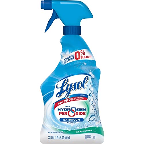 Lysol with Hydrogen Peroxide Bathroom Cleaner, Cool Spring Breeze, 22 ...