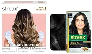 Streax Permanent Hair Colour, 100% Grey coverage Hair Colour Highlight ...