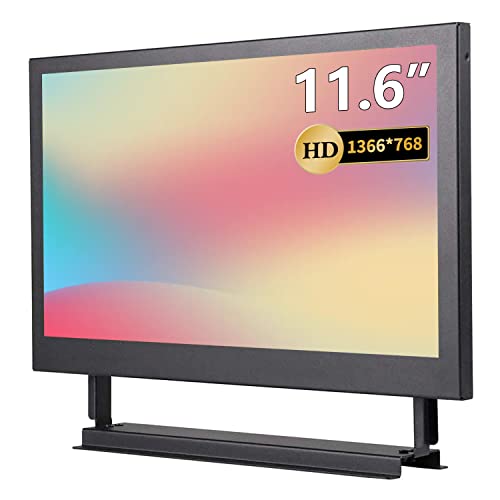 Kenowa 11.6 Inch Portable Monitor 1366x768 Display Screen with HDMI VGA ...
