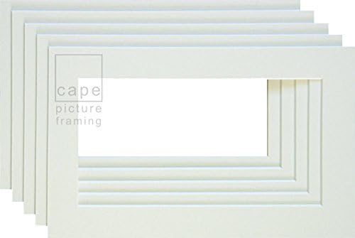 Pack of 5 Picture Mounts, 20 x 12 to fit 16 x 8 Panoramic, Bright White ...