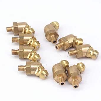 Maslin M4 Metric Male 45 Degrees Brass Grease Zerk Nipple Fitting for ...