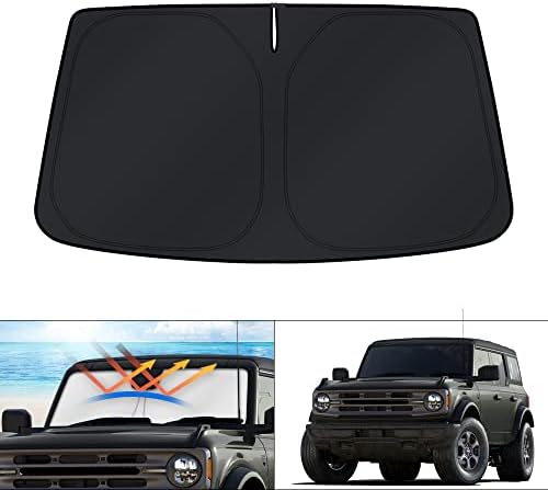 KUST Windshield Sun Shade for Ford Bronco 2021 2022 2023 (Not for ...